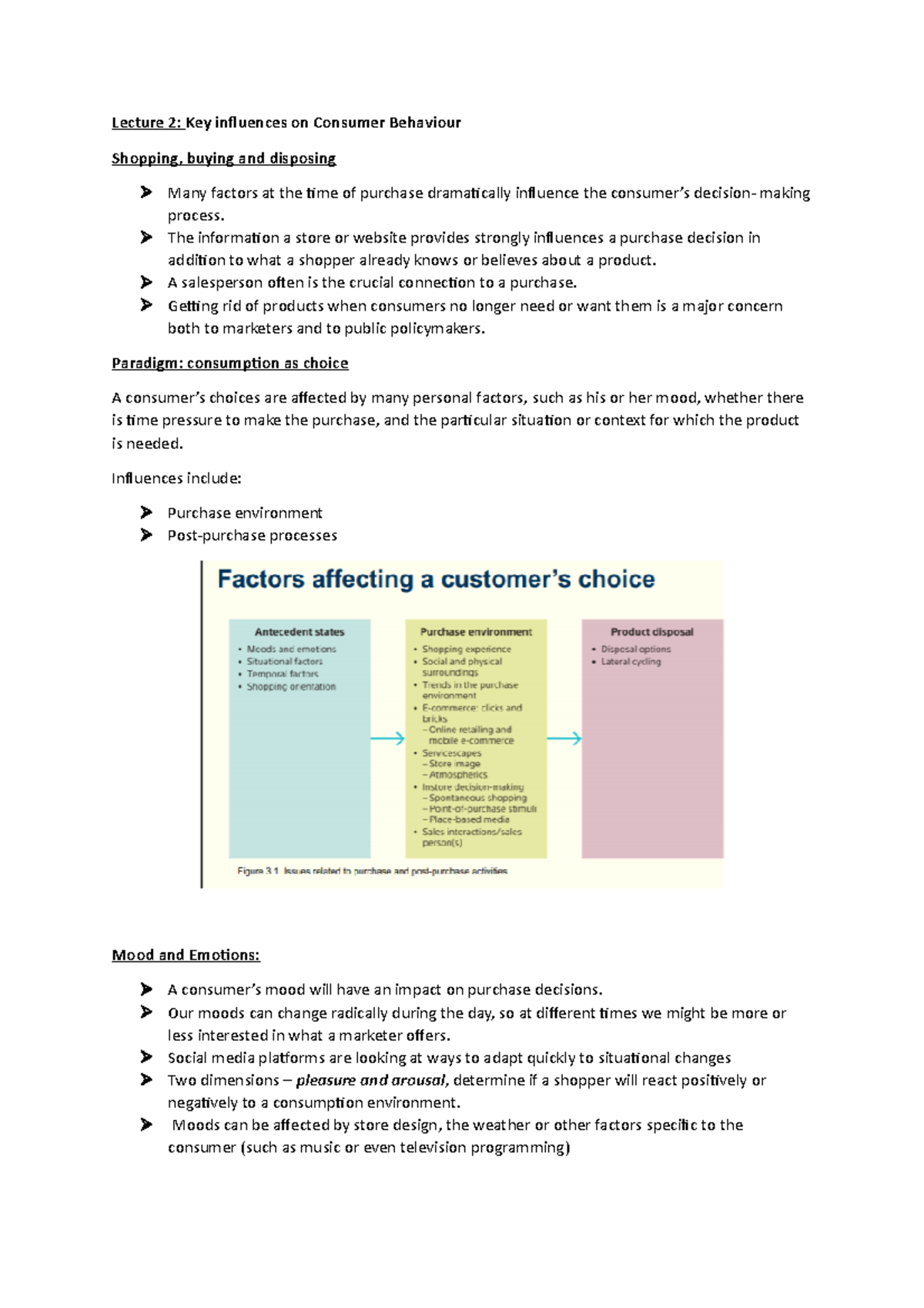 Lecture 2 Key influences on Consumer Behaviour - Lecture 2: Key ...