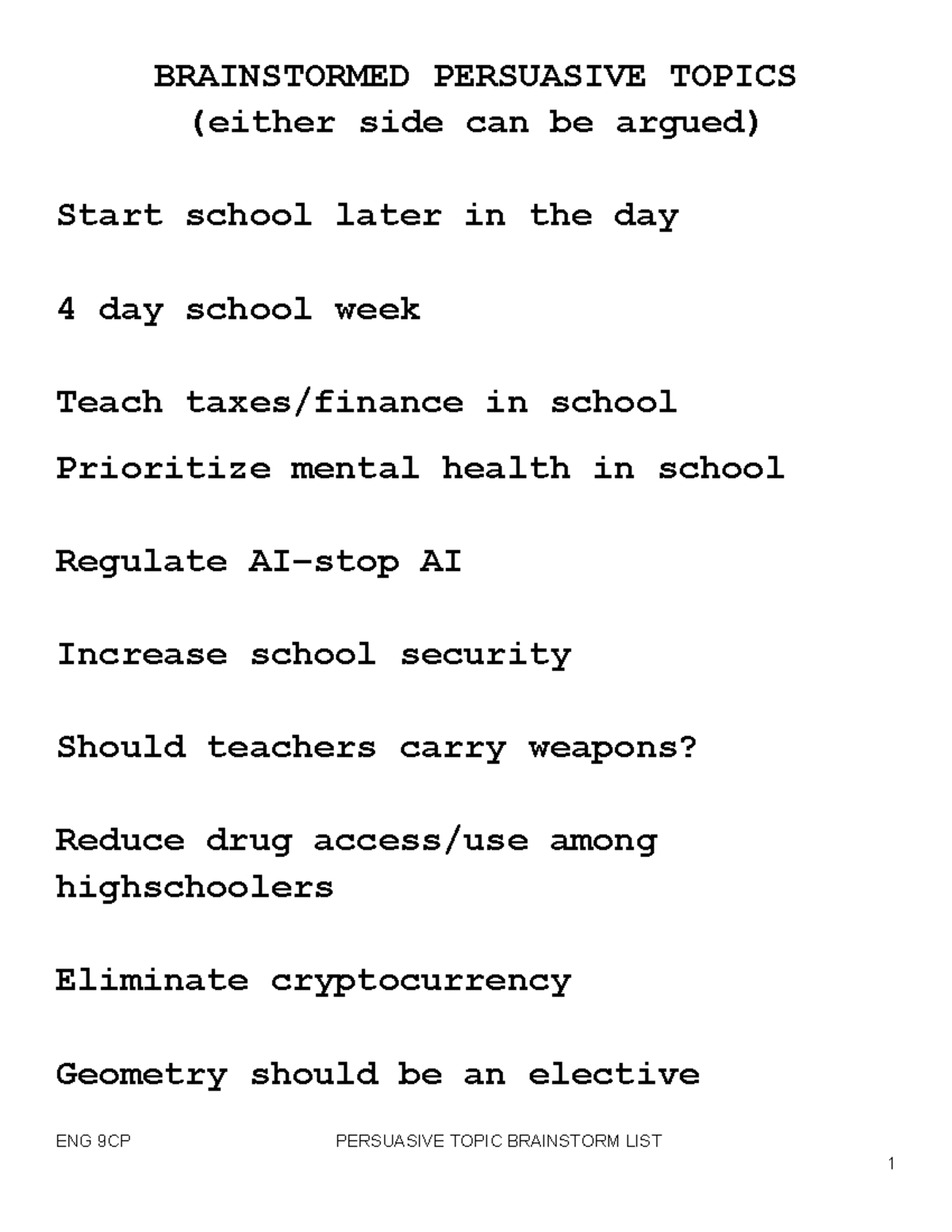 Persuasive Speech Topics 4 2023 - BRAINSTORMED PERSUASIVE TOPICS ...