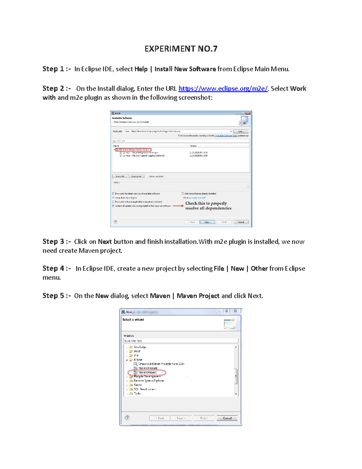 SEPM ex no-7 - EXPERIMENT NO. Step 1 :- In Eclipse IDE, select Help ...
