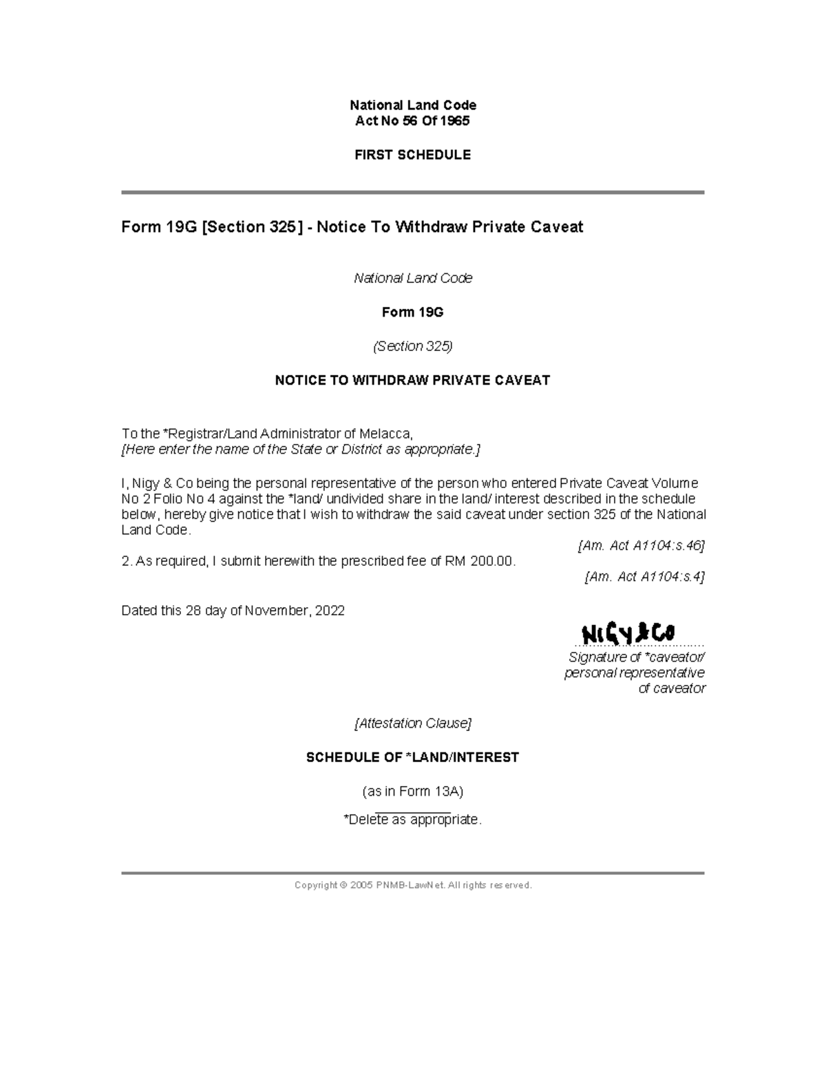 FORM 19G [ Section 325] - HOPE IT HELPS FOR YOUR REFERENCES - National ...