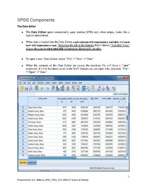 Lecture notes Basics Starting IBM SPSS Statistics 23-02-24 - 1 Starting ...
