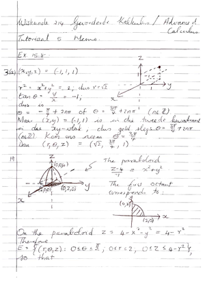 Tutoriaal 6 memo - tutorial 6 calculus memo - Mswa 2 m gamma mew; / TWQm/(o New Ex. 263 EP C7 3 ...