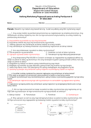 AP10 M1-LP - Learning Activity Sheets - Daily Lesson Plan (DLP) Format ...