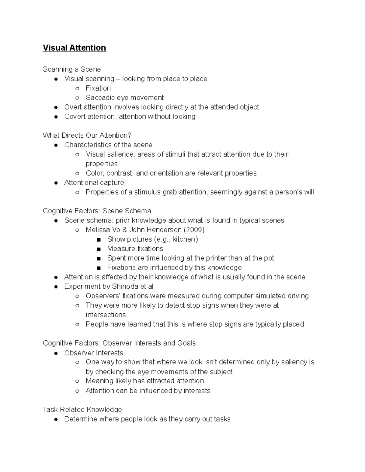 HSP Ch. 6 - Professor Debbie Wang - Visual Attention Scanning a Scene ...
