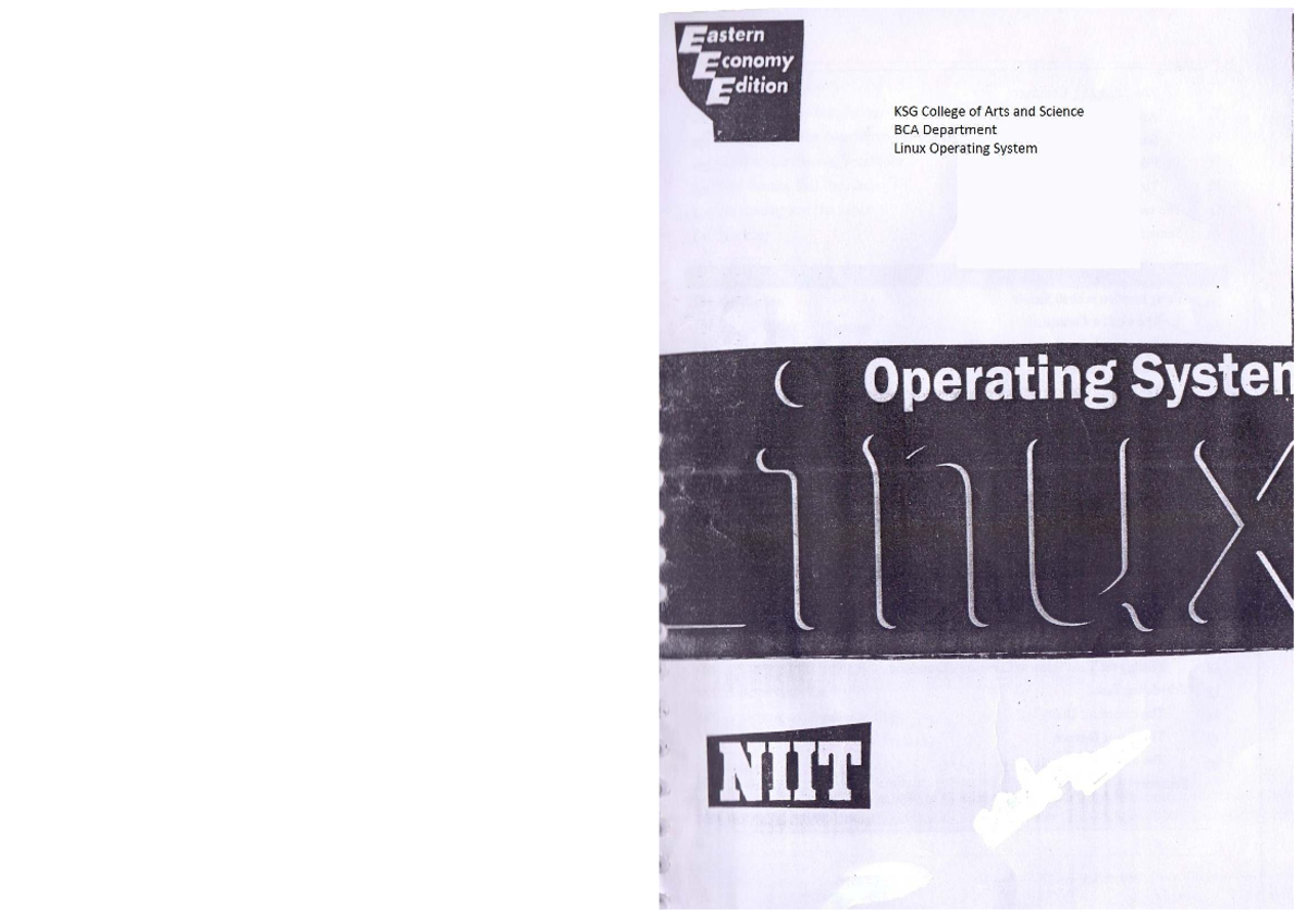 Linuxnotes 1 study material from book - B.Sc. Computer Science - Studocu