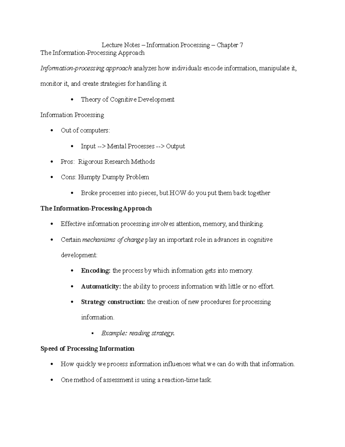 Information Processing – Chapter 7 - Lecture Notes – Information ...