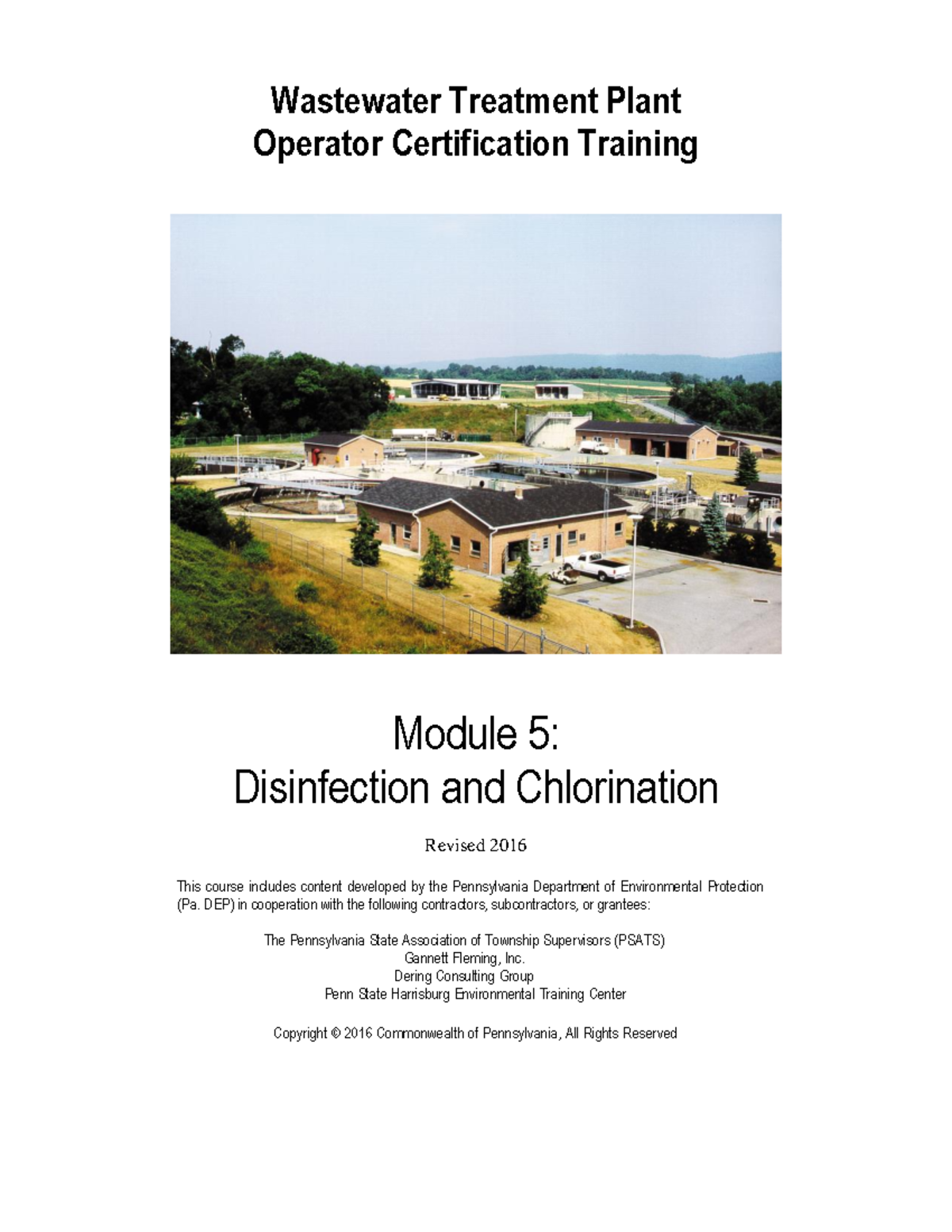 Disinfection with chlorine - Wastewater Treatment Plant Operator ...