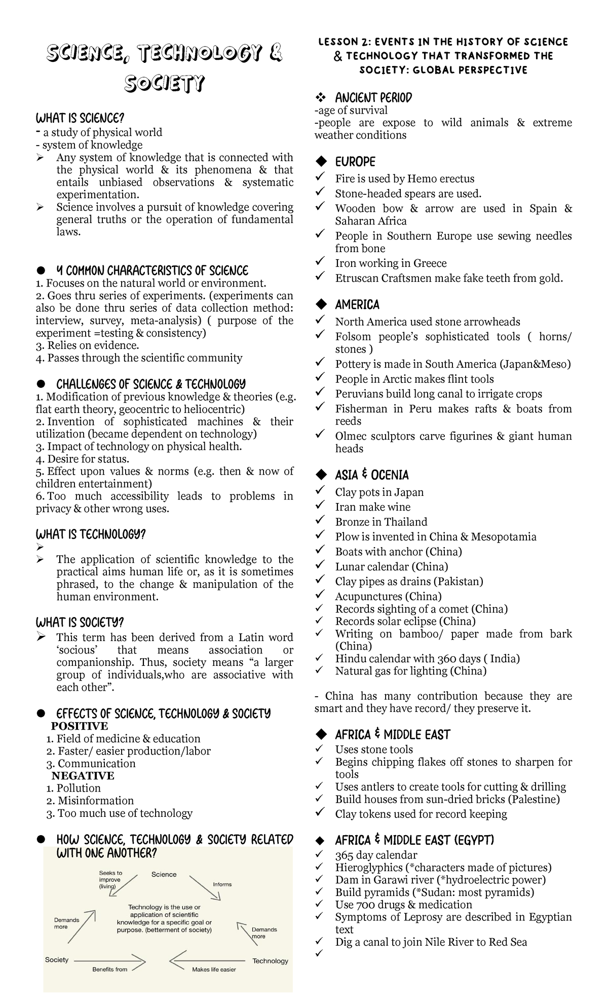 Science, Technology & Society - Science, technology & society WHAT IS ...