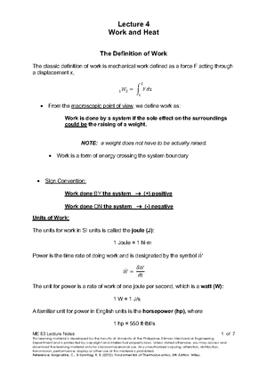 ME 63 AY 2020-2021 Lecture Notes 13 - LECTURE 13 Second Law of ...