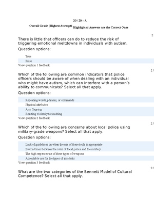 CJ-120 Module 1-0 Check Your Knowlegge - 5 / 5 - A highlighted answers ...