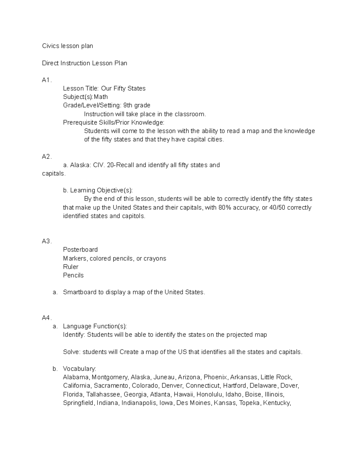 Civics lesson plan - Google Docs - Civics lesson plan Direct ...