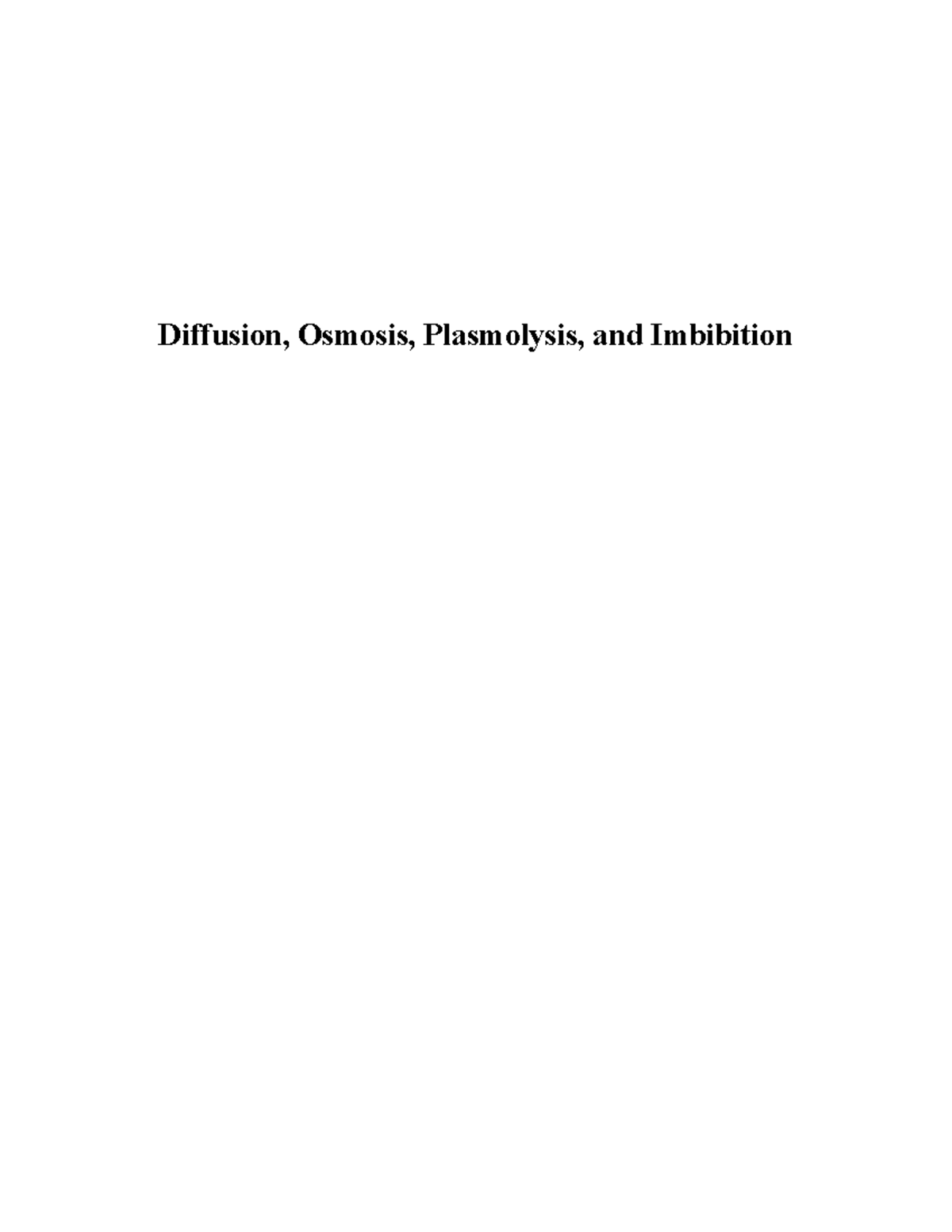 Diffusion Osmosis Plasmolysis and Imbibition - Abstract This paper ...