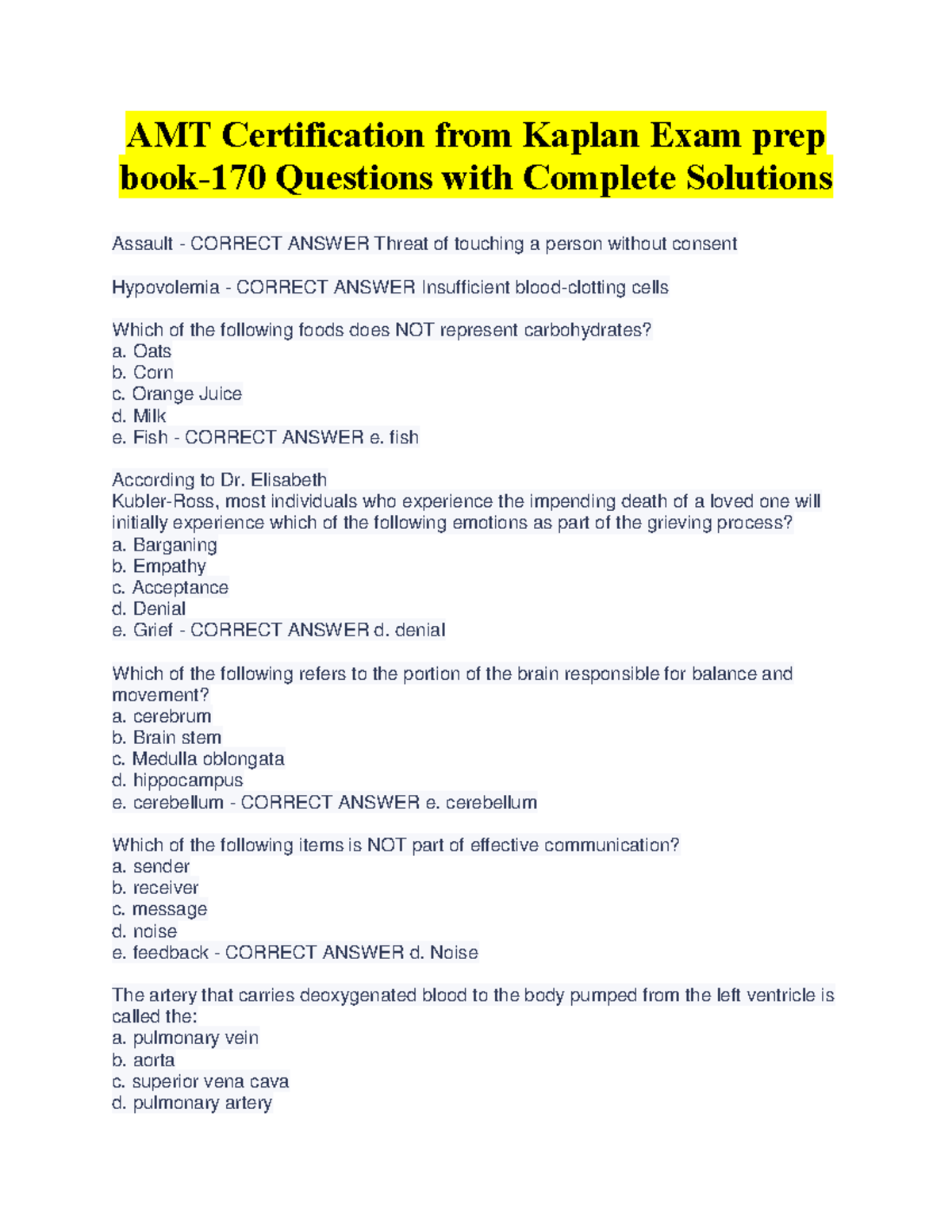 AMT Certification from Kaplan Exam prep book - AMT Certification from ...