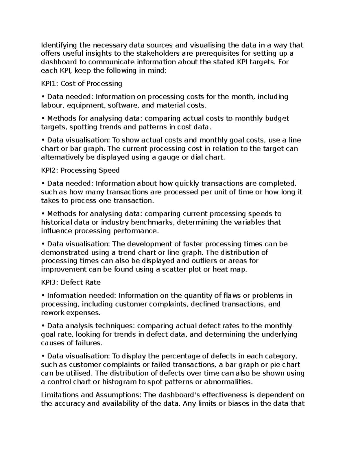 Spreadsheet Theory assignment - Identifying the necessary data sources ...