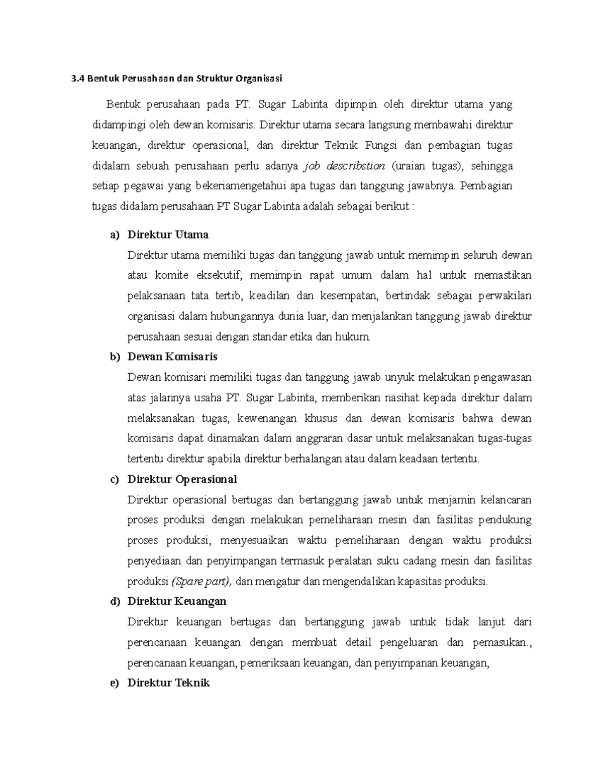 Laporan Kerja Praktik PT. Sugar Labinta - BAB 3 (part 2) - 3 Bentuk ...