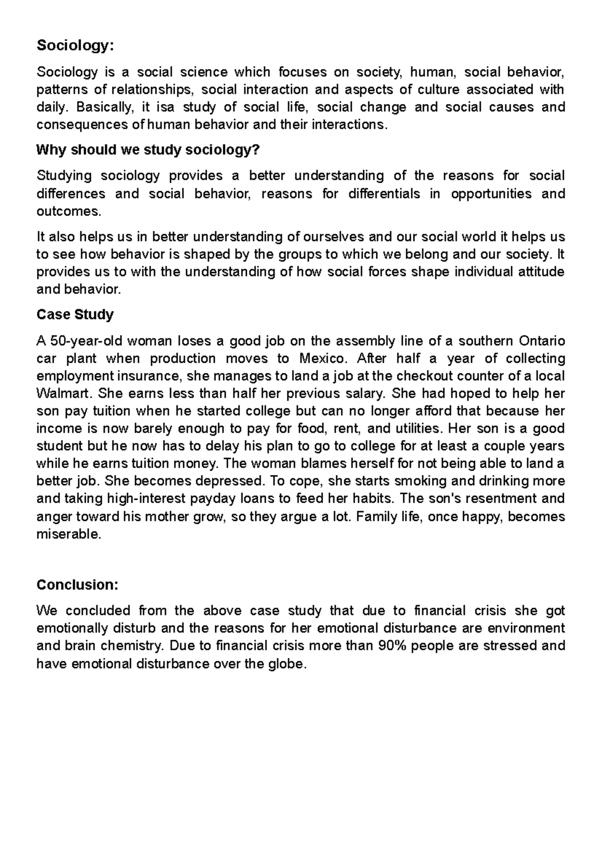 Introduction to sociology - Sociology: Sociology is a social science ...