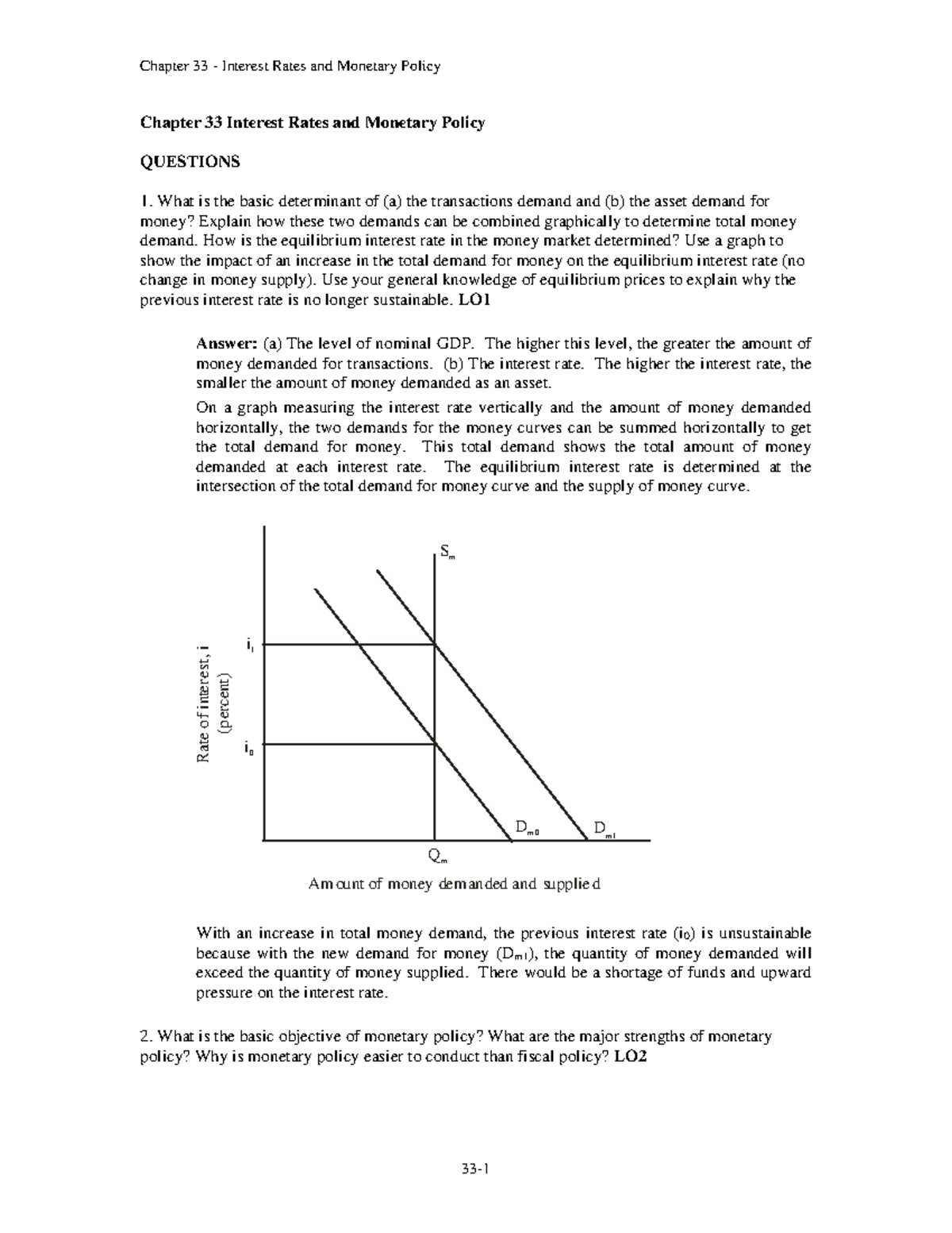 Solutions Manual Ch33 - macroeconomic Tutorial exercise questions ...
