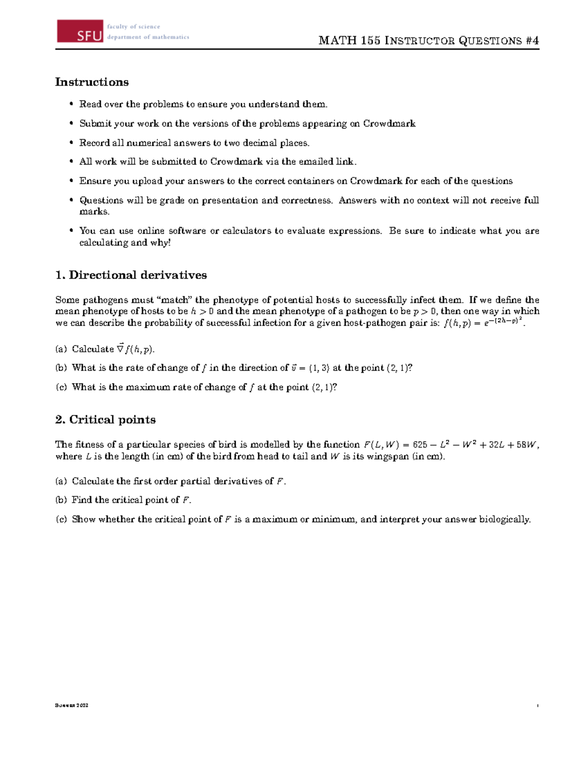 IQ4 - IQ4 - MATH 155 INSTRUCTOR QUESTIONS Instructions Read over the problems to ensure you ...