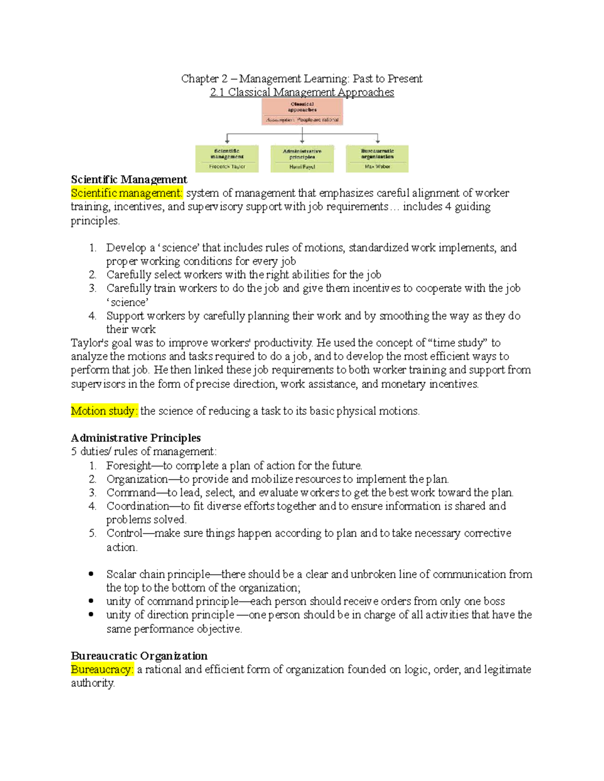 Chapter 2 - January 24 - Chapter 2 – Management Learning: Past to ...
