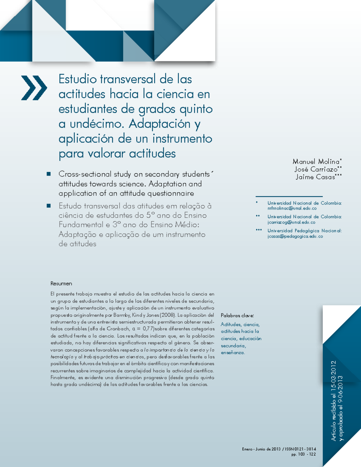 Dparga,+TED+33+Art+5+Estudio - Estudio transversal de las actitudes ...