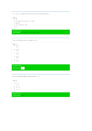 Math 1302 Self quiz unit 2 - Mathematics II - Studocu