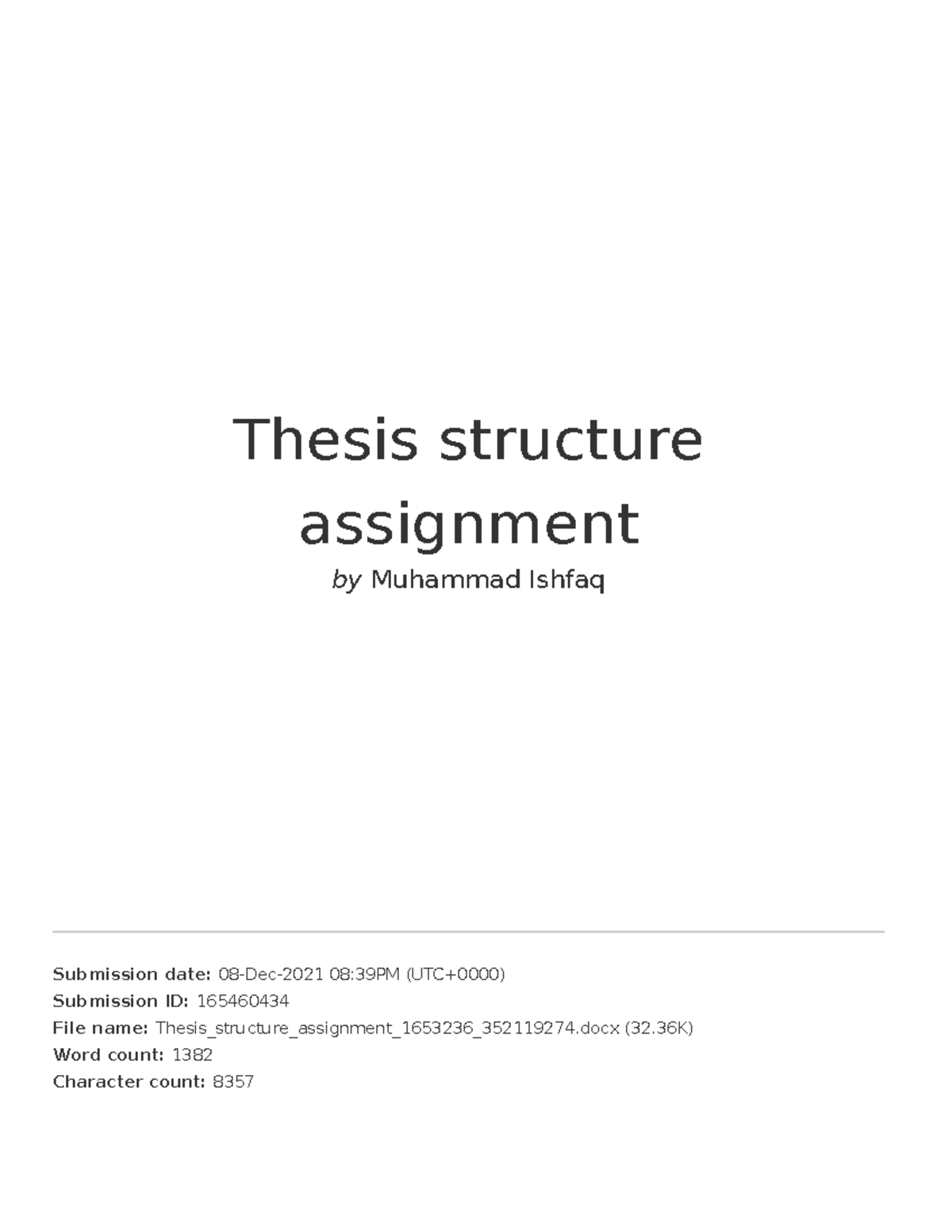 Thesis structure assignment-converted - Thesis structure assignment by ...