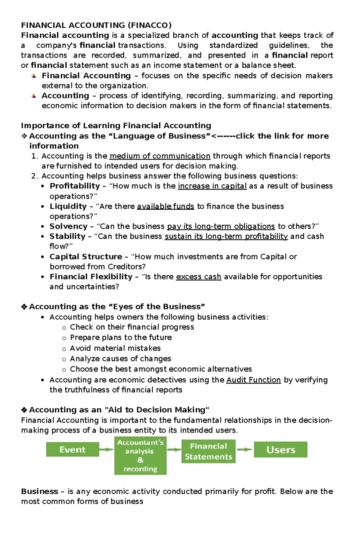 Financial- Accounting 2 - FINANCIAL ACCOUNTING (FINACCO) Financial ...