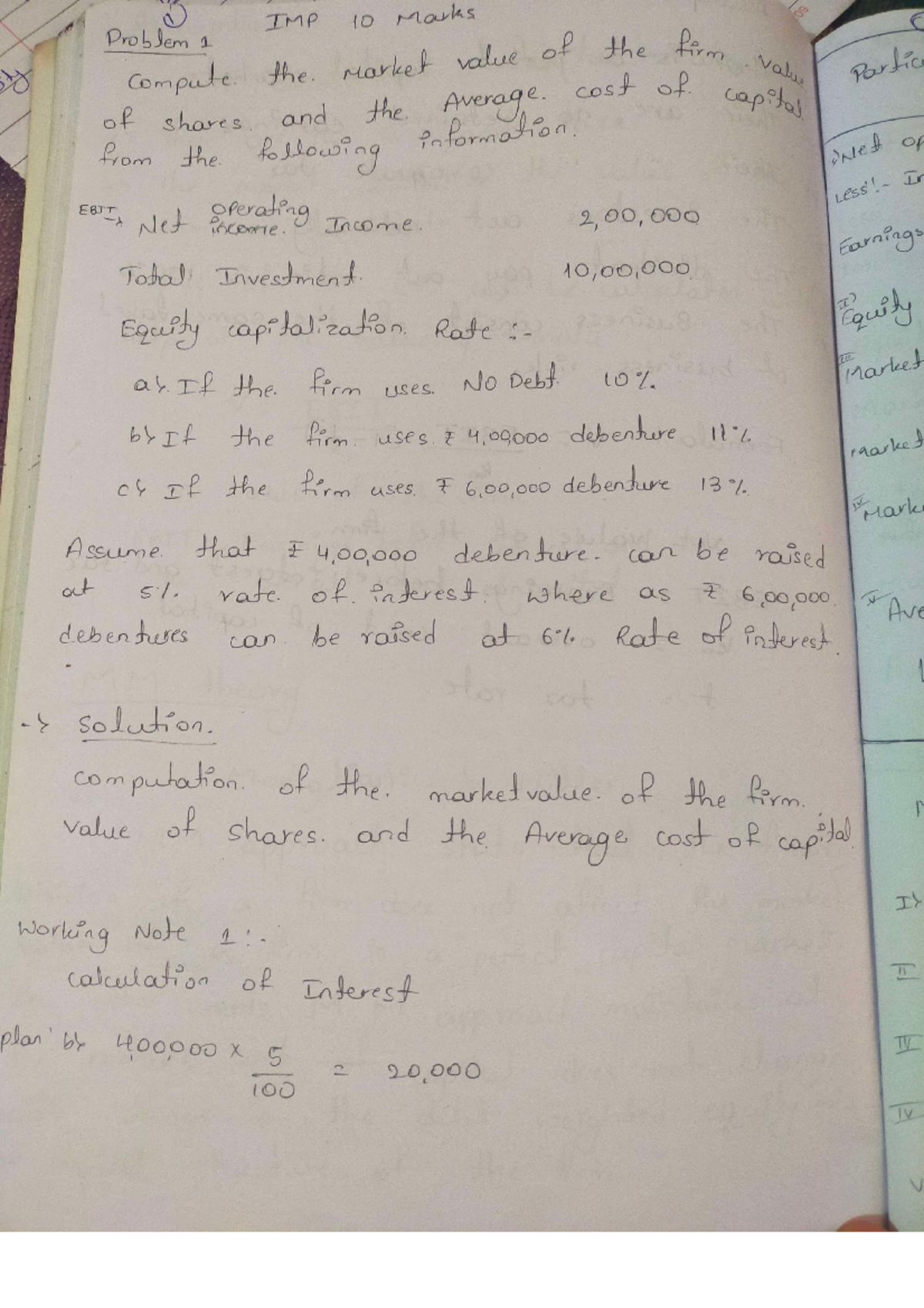 Image to PDF - Fm problem - 10 Problem 1 compute the. market value of the firm of shares and the ...