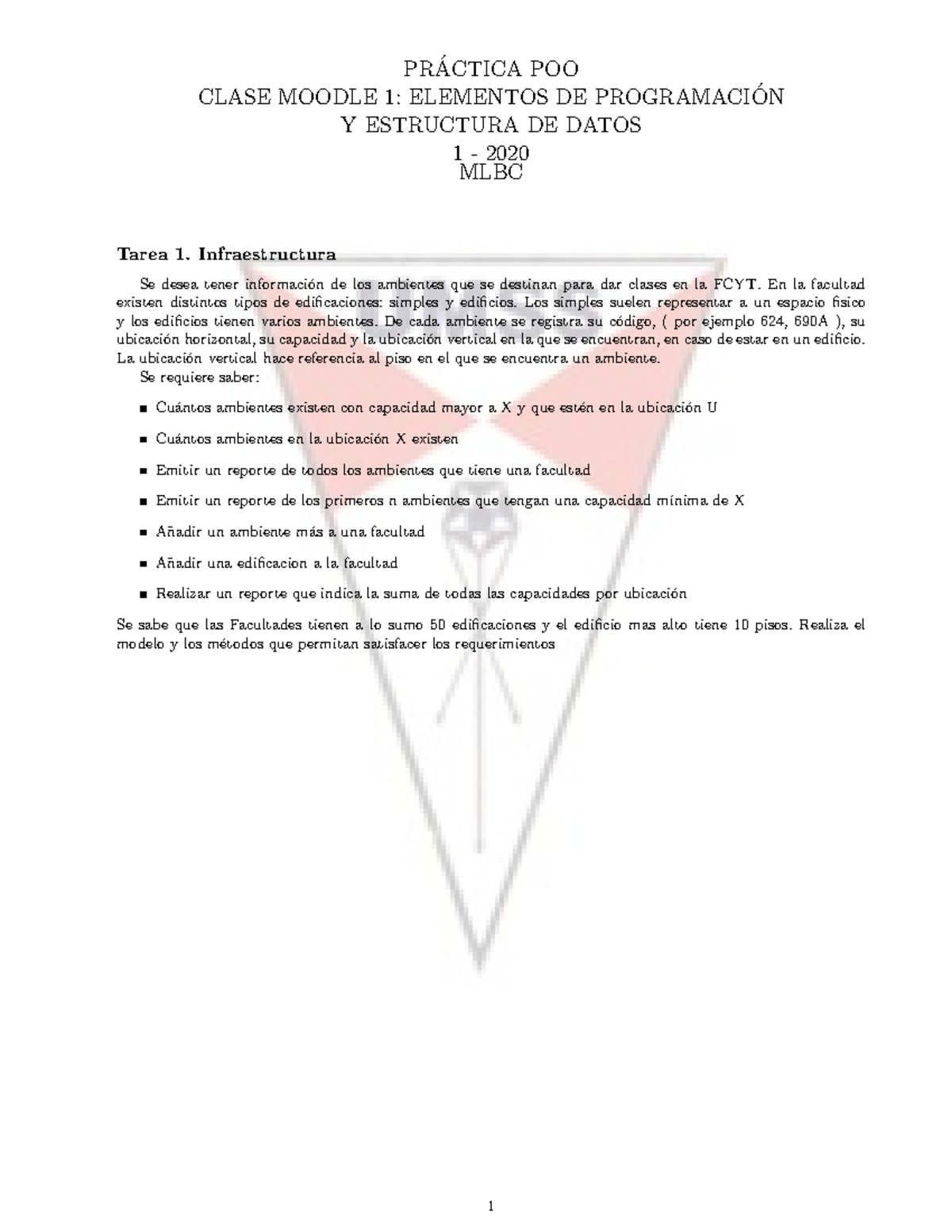 Problemas POO - bytbtbty - PR ́ACTICA POO CLASE MOODLE 1: ELEMENTOS DE ...