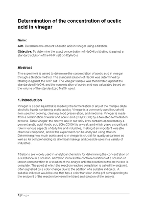 Determination of phosphate in cola lab final report - Name: Liyanda ...