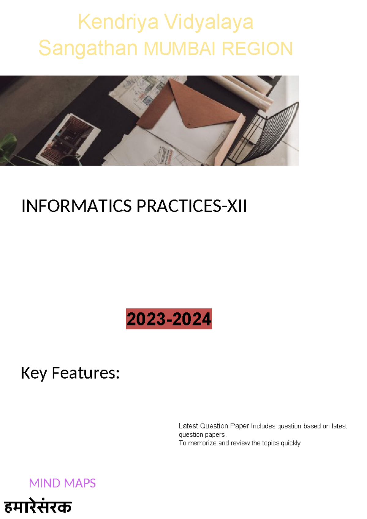 Class 12-IP Important Question WITH Question BANK - Kendriya Vidyalaya ...