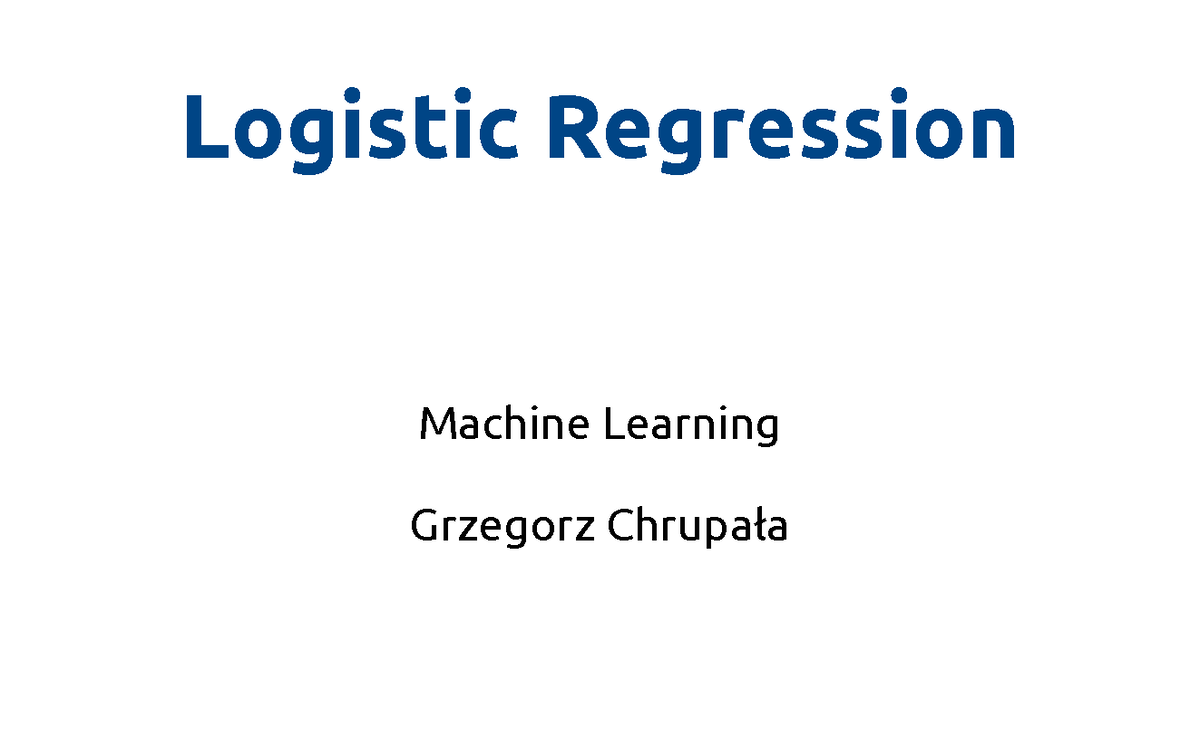 5 logistic regression - gag - Logistic Regression Machine Learning ...