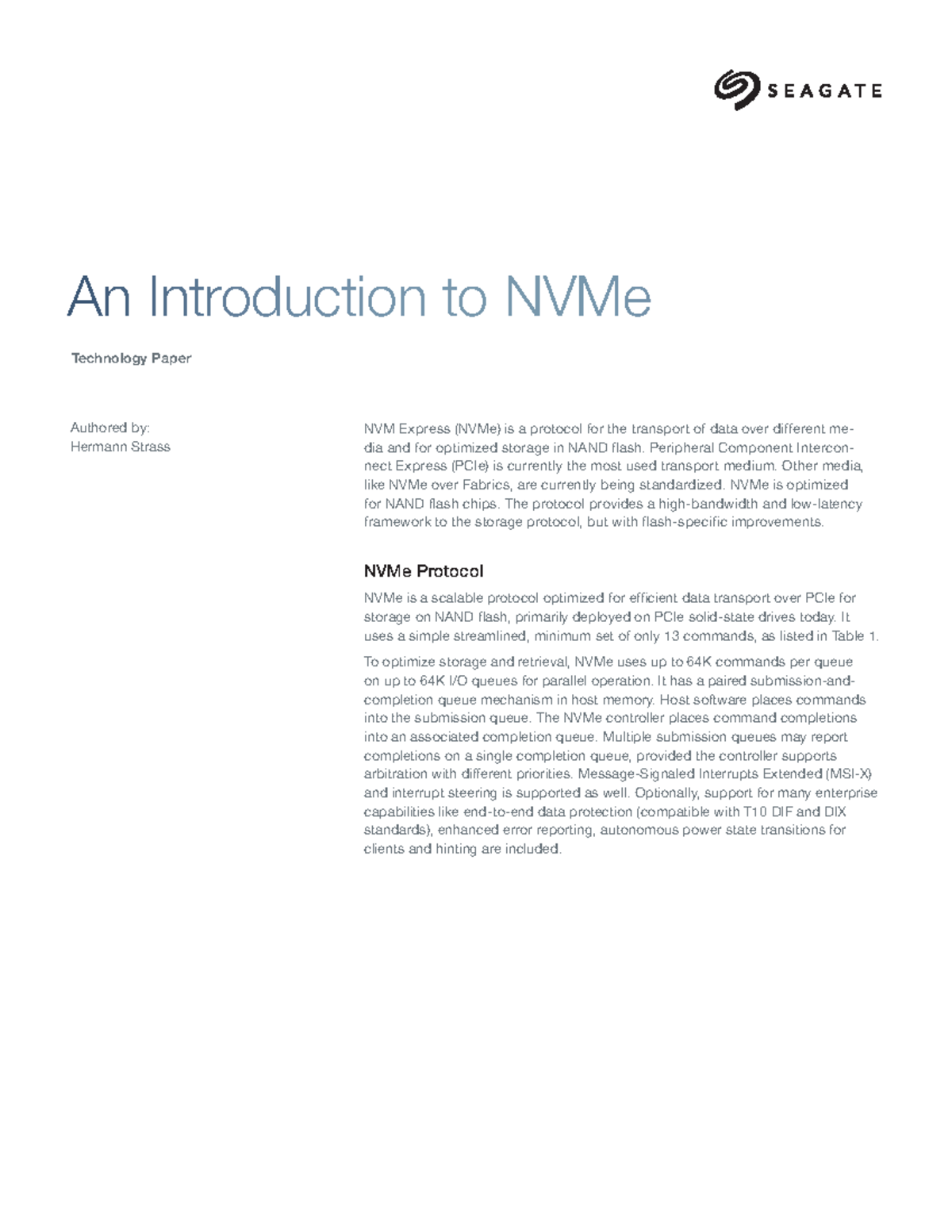 An introduction to nvme tp690 1 1605us - NVM Express (NVMe) is a ...