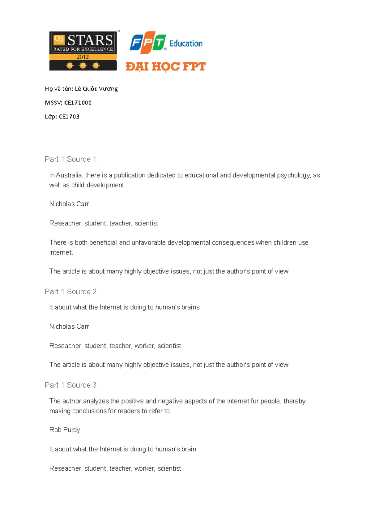 Individual Essay 1 - sdfs sfs fs fsfwf ưefwe fwe fwefw ư ừ - H và tên ...