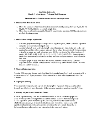 Problem Set 06 - ArsDigita University Month 5: Algorithms - Professor Shai Simonson Problem Set ...