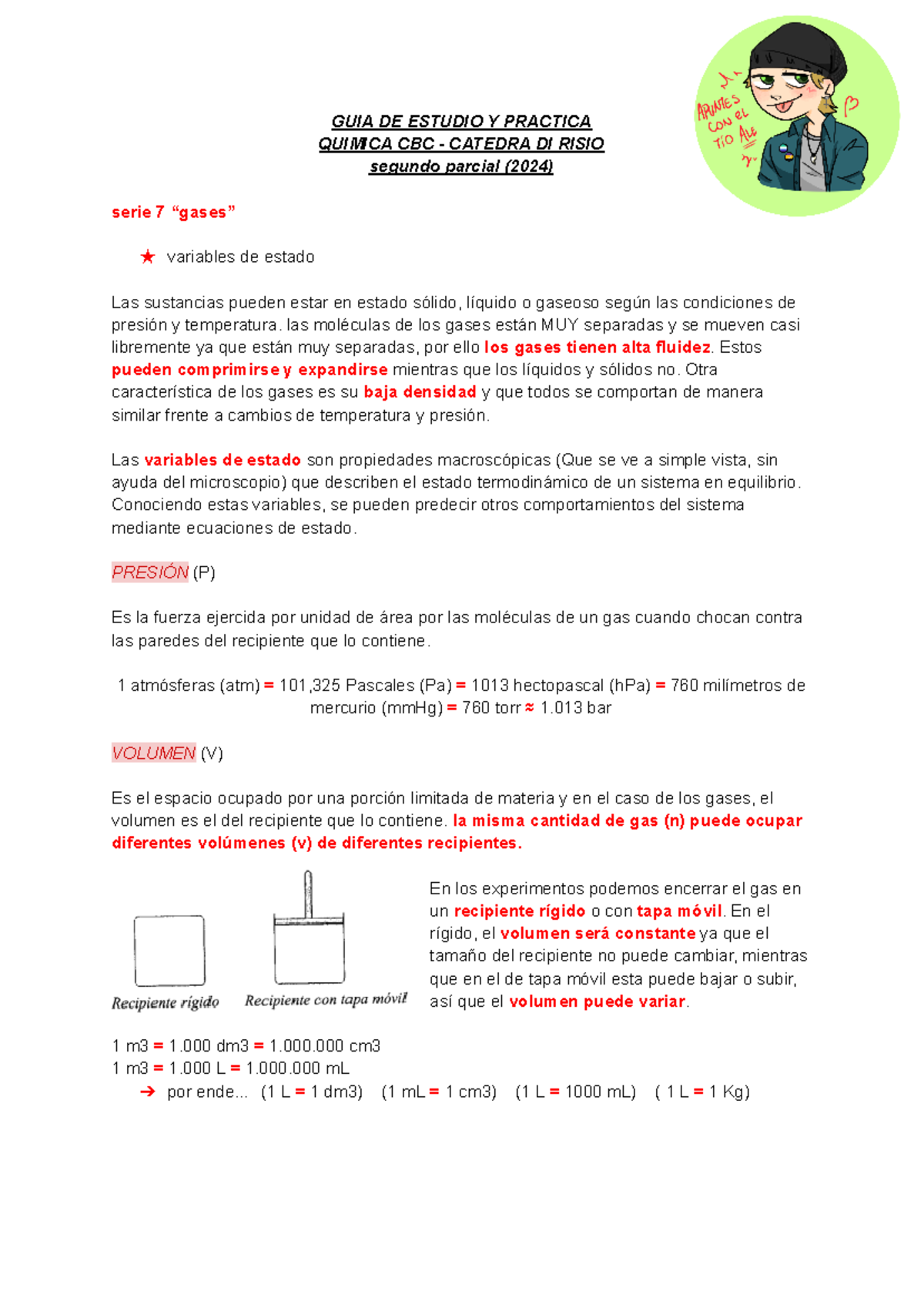 Serie 7 - GUIA de Estudio Y Practica - Quimica 05 CBC - Catedra DI ...