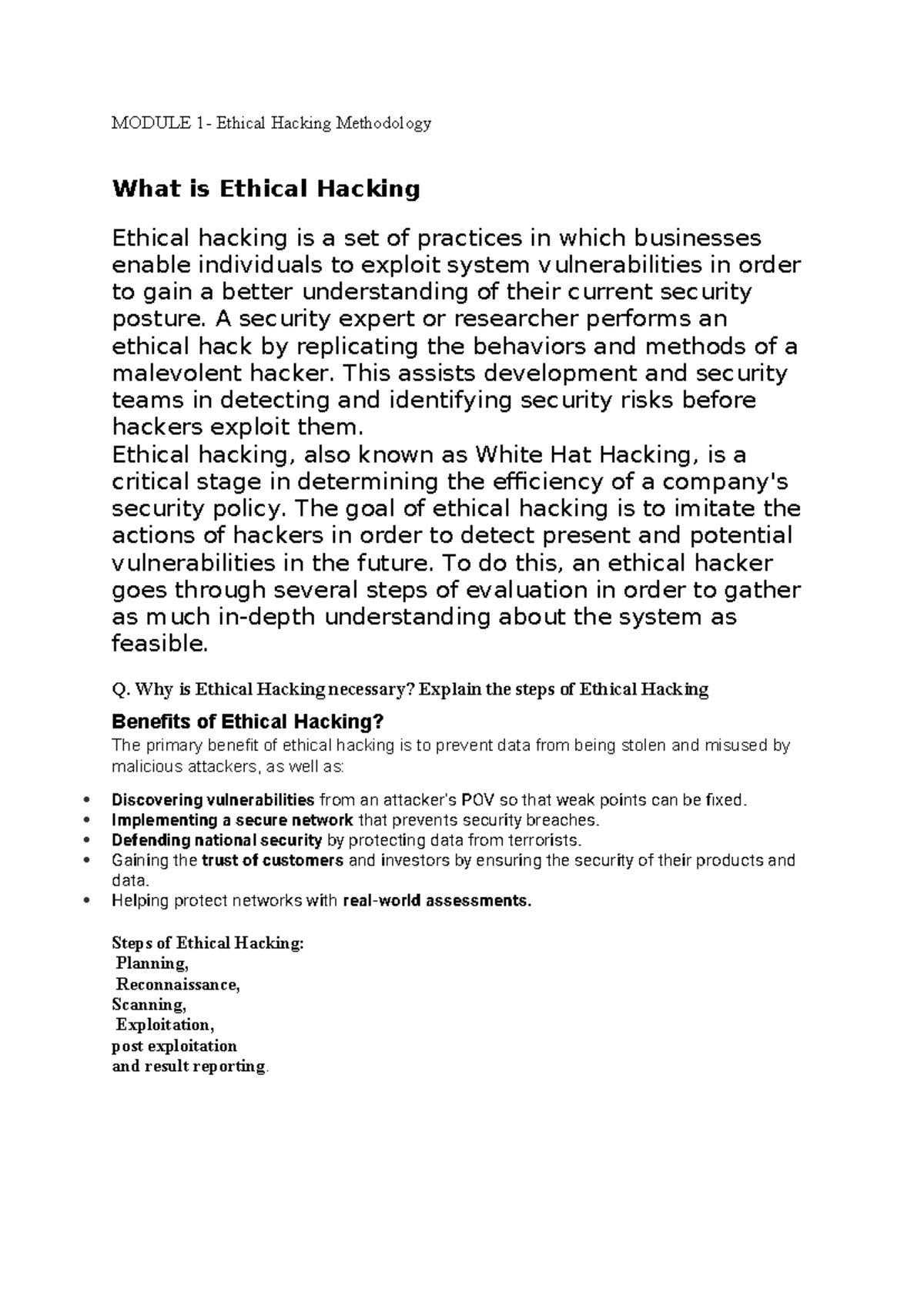 Digital Forensic - material - MODULE 1- Ethical Hacking Methodology ...