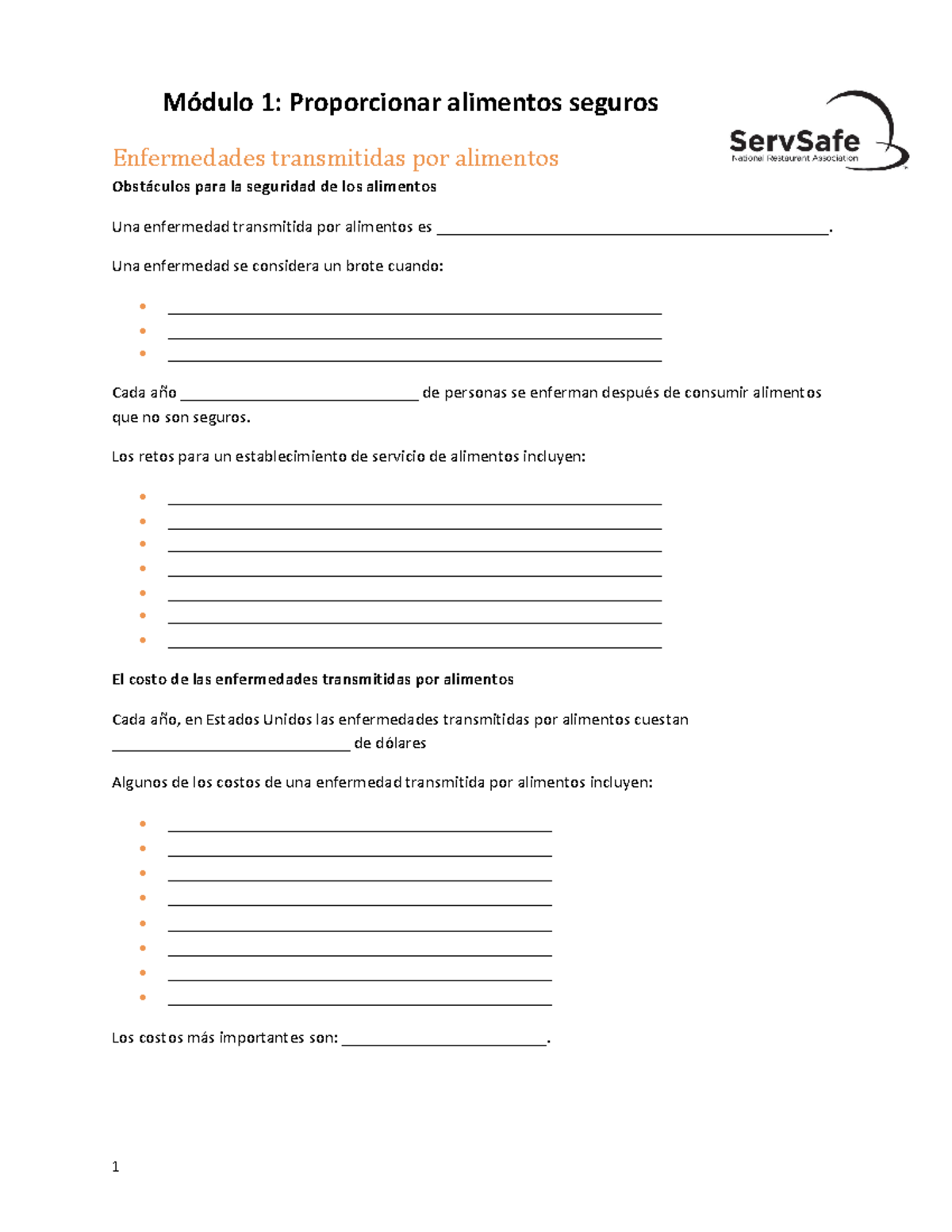 Note Taking Guide sp - Principles Of Food Safety And Sanitation For ...