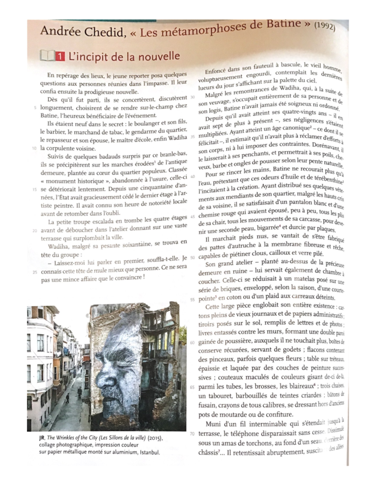 Chedid, les métamorphoses de Batine, 1992, incipit 2 - Andrée Chedid ...