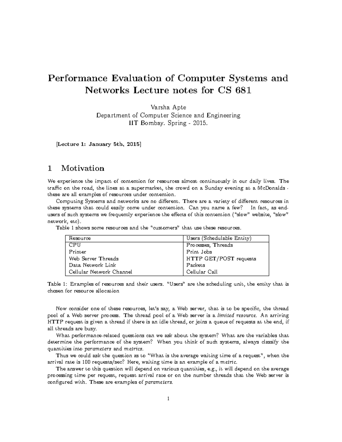Performance Evaluation of Computer Systems 1 - KIIT University - Studocu