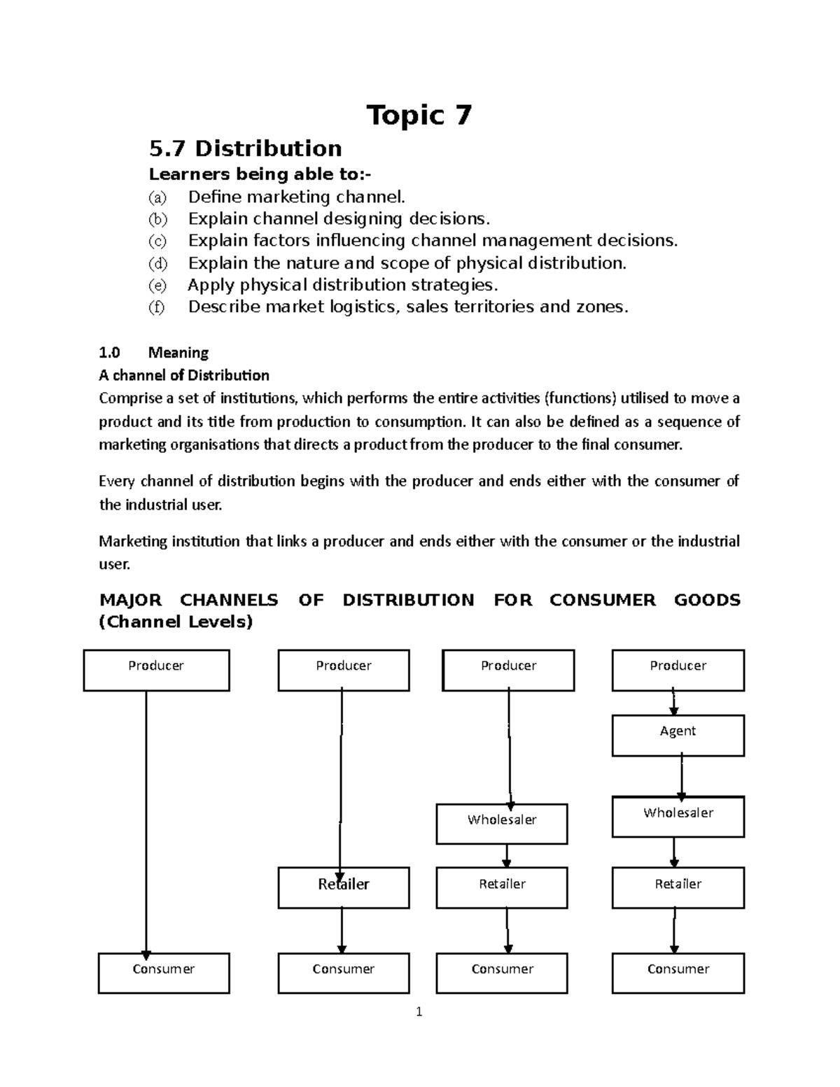 Topic 7 Distribution - Topic 7 5 Distribution Learners being able to ...