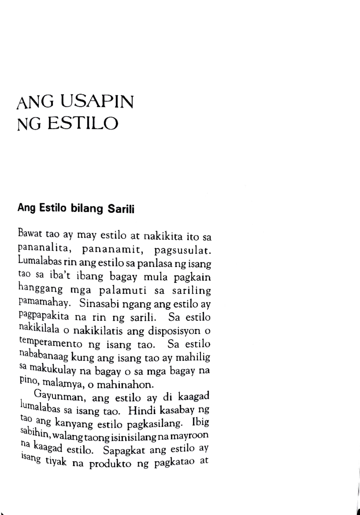 Usapin ng Estilo - Kominikasyon ng Pananaliksik - Studocu Usapin ng Estilo - Kominikasyon ng Pananaliksik - Studocu