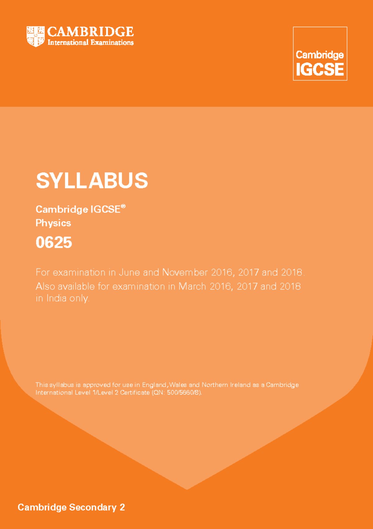 Physics Syllabus Apuntes 9 90 SYLLABUS Cambridge IGCSE Physics