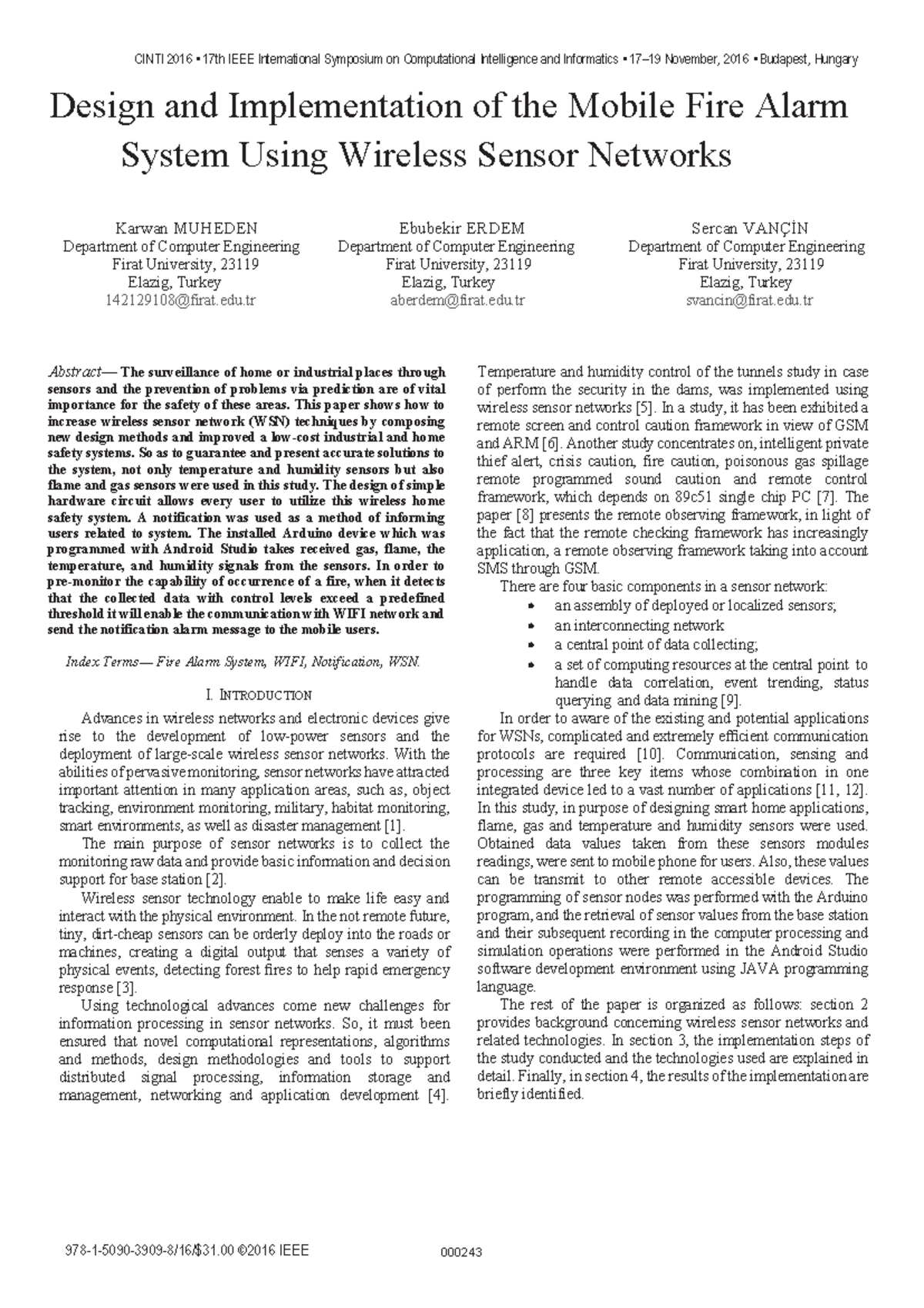Design and implementation of the mobile fire alarm system using ...