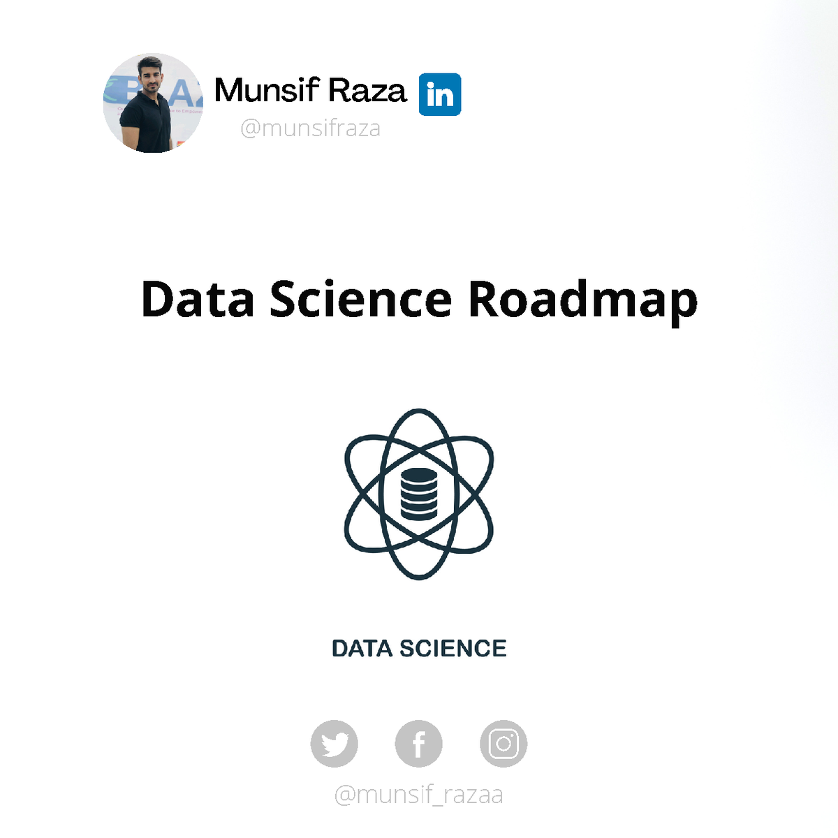 Data Science Roadmap - Munsif Raza @munsifraza Data Science Roadmap ...