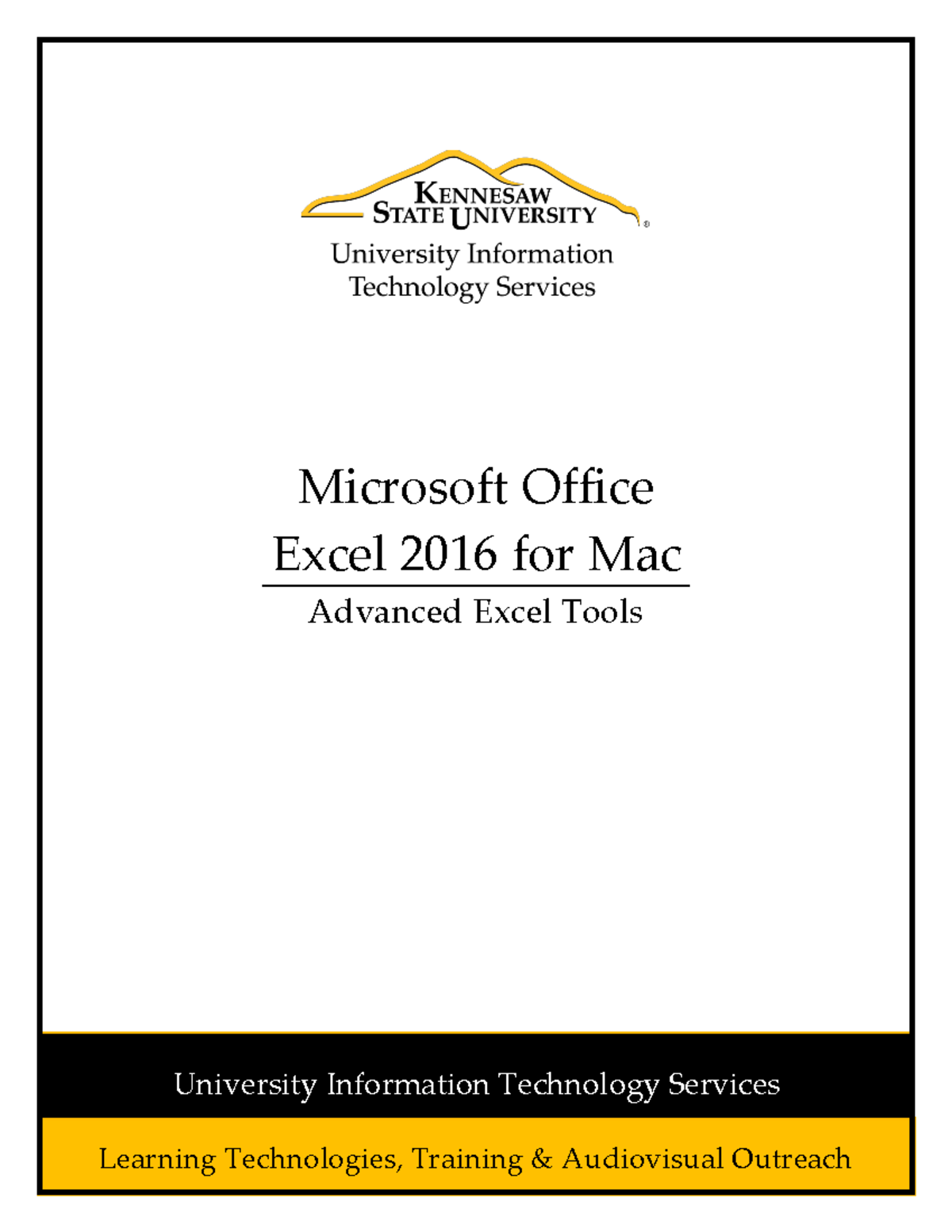 Excel 2016 Mac Advanced Excel Tools - Microsoft Office Excel 2016 for ...