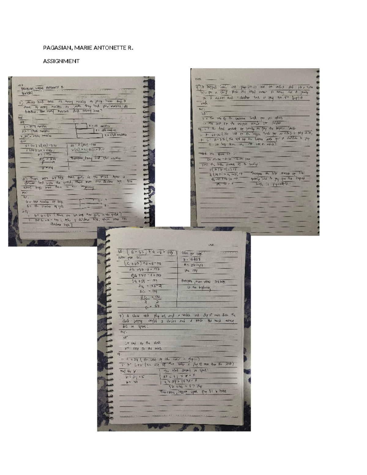 Pagasian Marie Antonette Assignment - PAGASIAN, MARIE ANTONETTE R ...