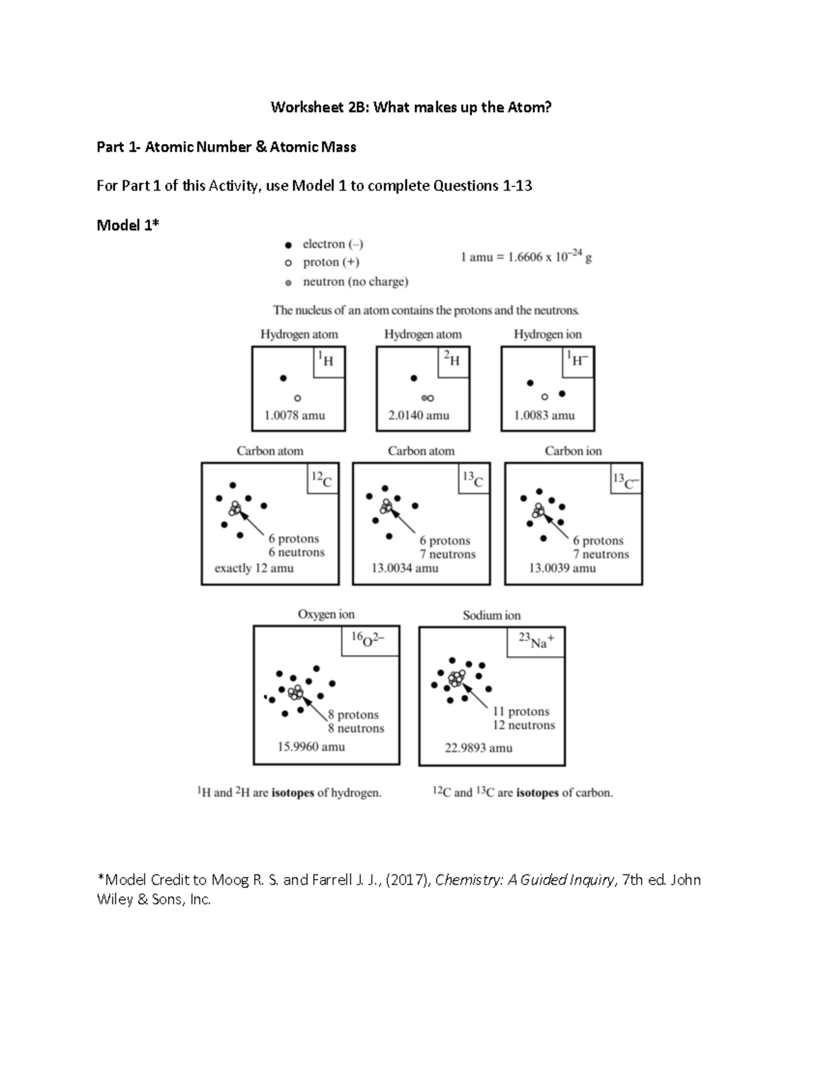 Worksheet+2B What+makes+up+an+atom - Worksheet 2B: What makes up the ...