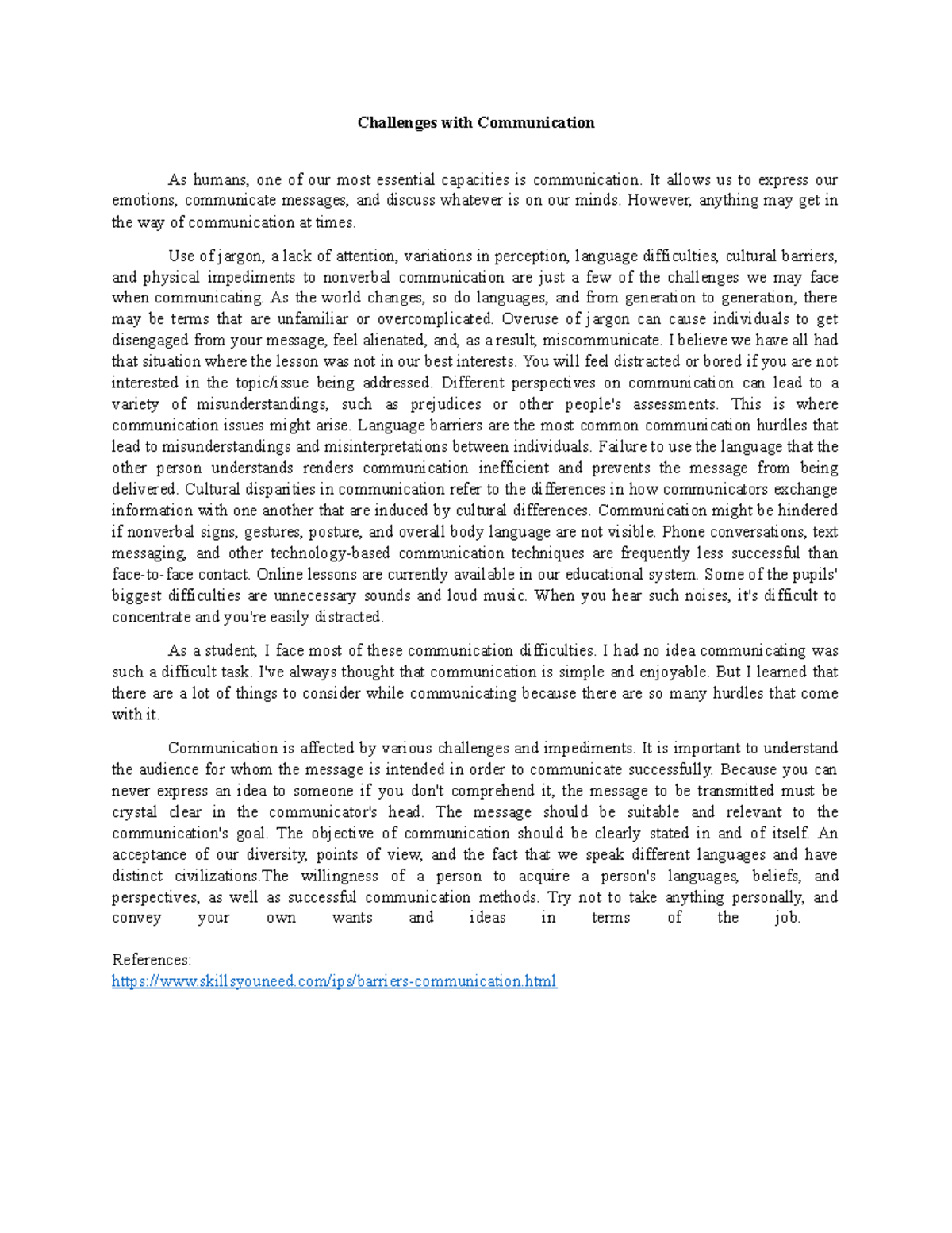 Challenges with Communication - It allows us to express our emotions ...