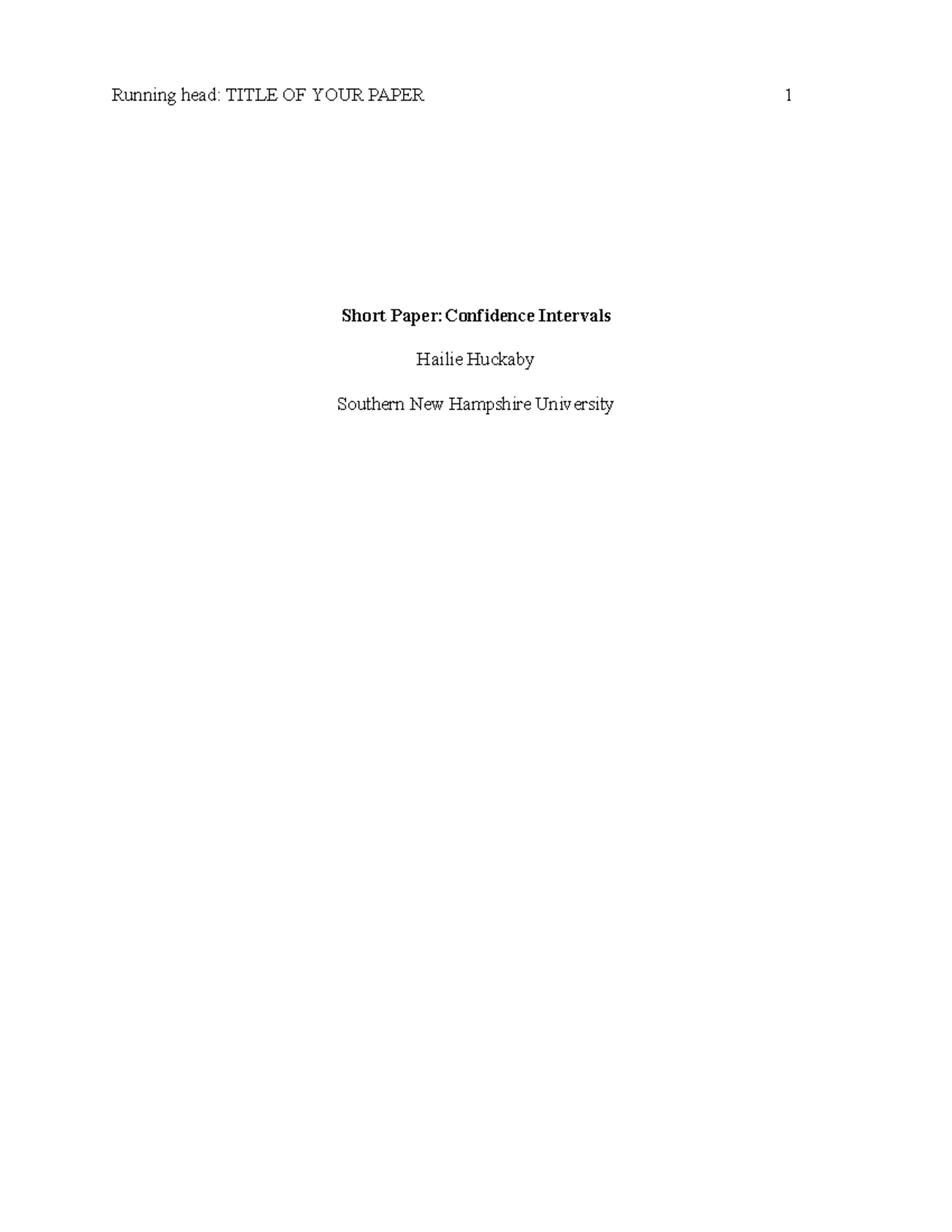 module four short paper - Running head: TITLE OF YOUR PAPER 1 Short ...